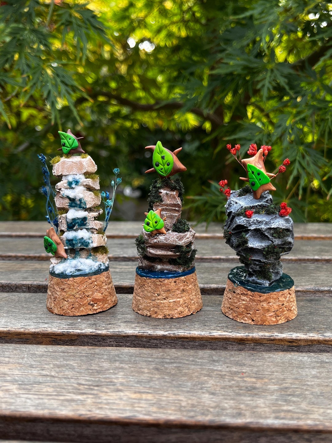 Diorama Figurine Korok Korogu Zelda Polymer Clay in a Glass Vial - Etsy