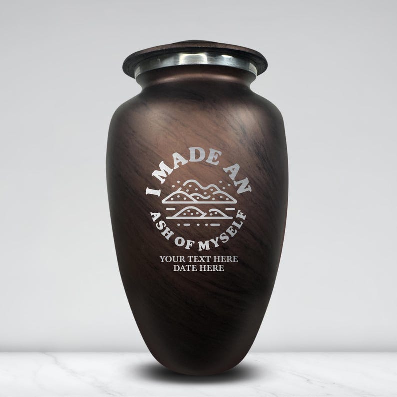 Personalized Funny Dark Humor Design Cremation Urn, Custom Laser ...
