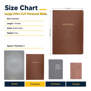 Personalized KJV Bible King James Version, Large Print Thinline Holy ...