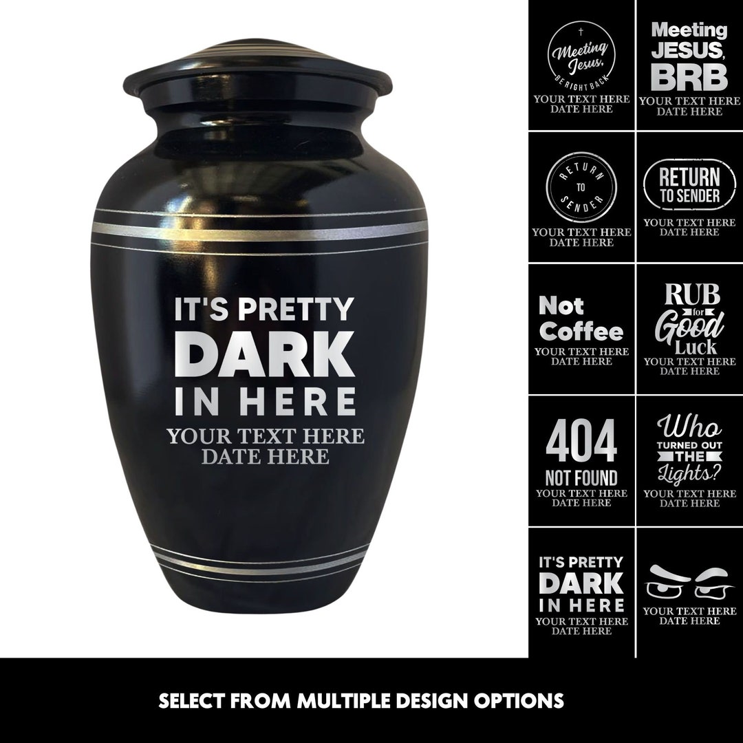Personalized Cremation Urns for Human Ashes - Custom Urn With Funny ...