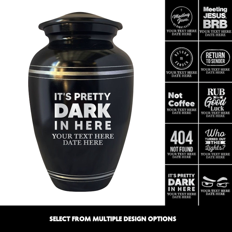 Personalized Cremation Urns for Human Ashes - Custom Urn With Funny ...