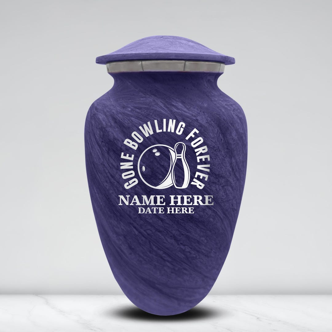 Personalized Funny Bowling Design Large Cremation Urn for Human Ashes ...