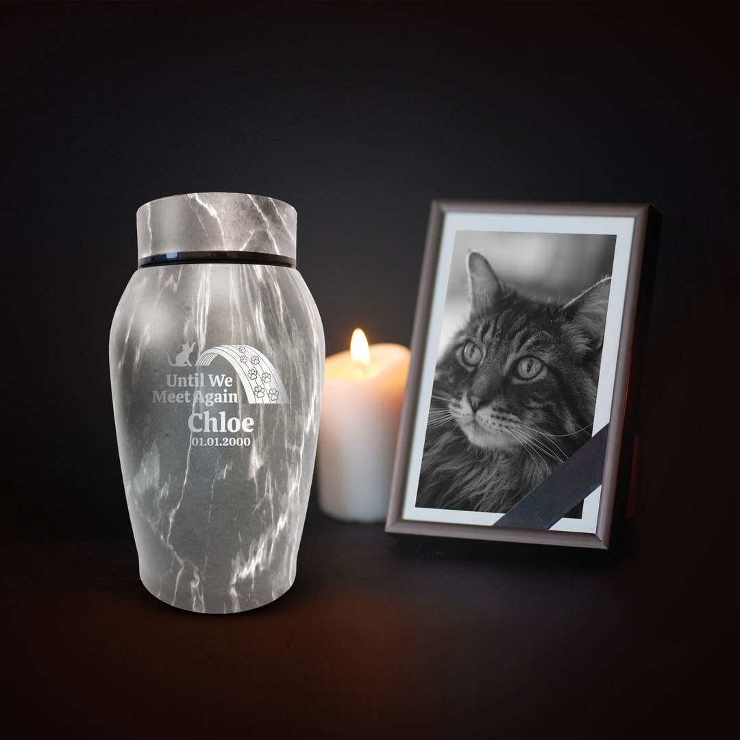 Personalized Pet Urn for Cat Ashes, Laser Engraved Cat Urn for Pet ...