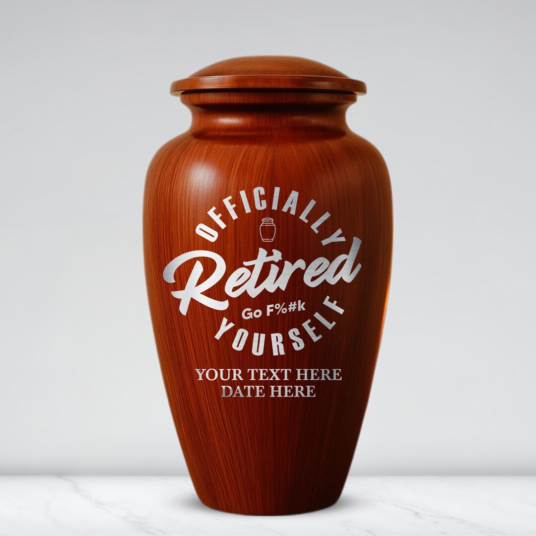 Officially Retired Office Humor Design Personalized Brown Ingrained ...
