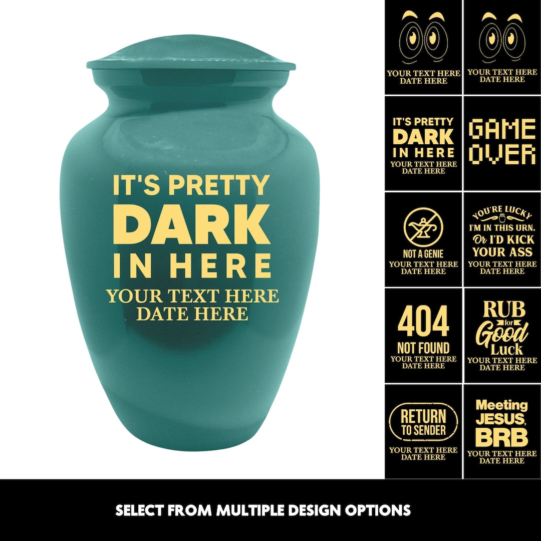 Personalized Urns for Human Ashes, Laser Engraved Brass Keepsake Urn ...