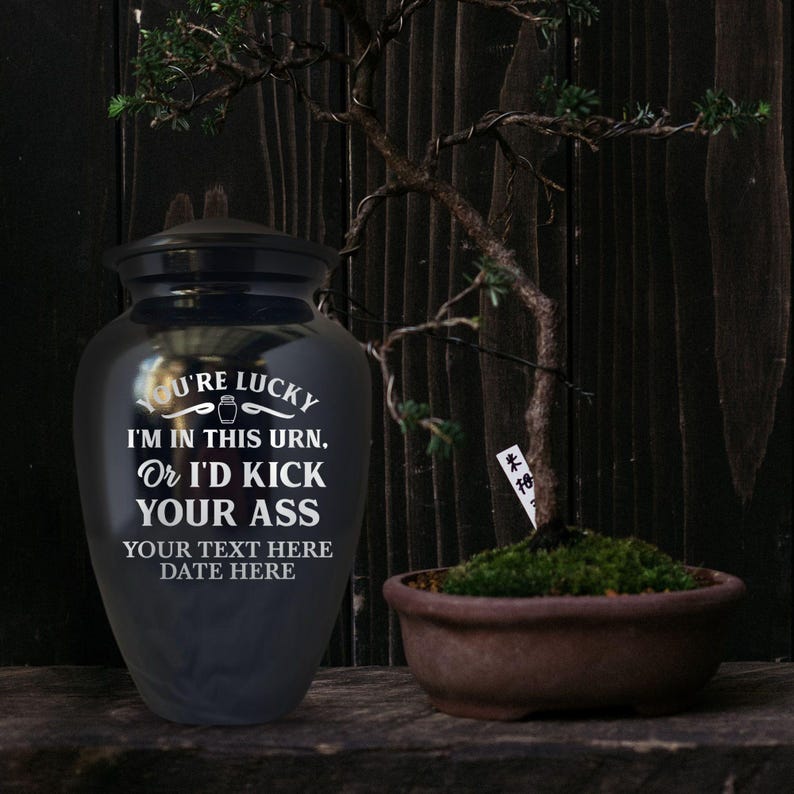 Personalized Extra Large Urn for Human Ashes Laser Engraved Aluminum ...