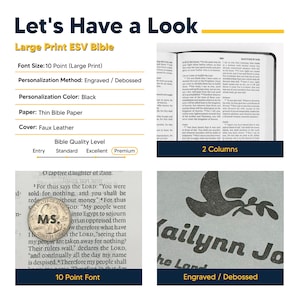Personalized ESV Bible English Standard Version - Large Print Thinline ...