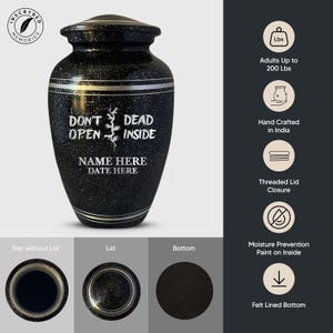 Personalized Urns for Human Ashes, Laser Engraved Aluminum Urn for ...