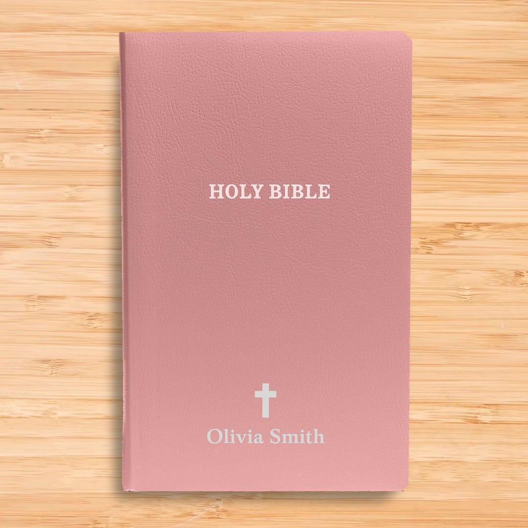 Personalized KJV Bible King James Version - SMALL PRINT Bible - Pink ...