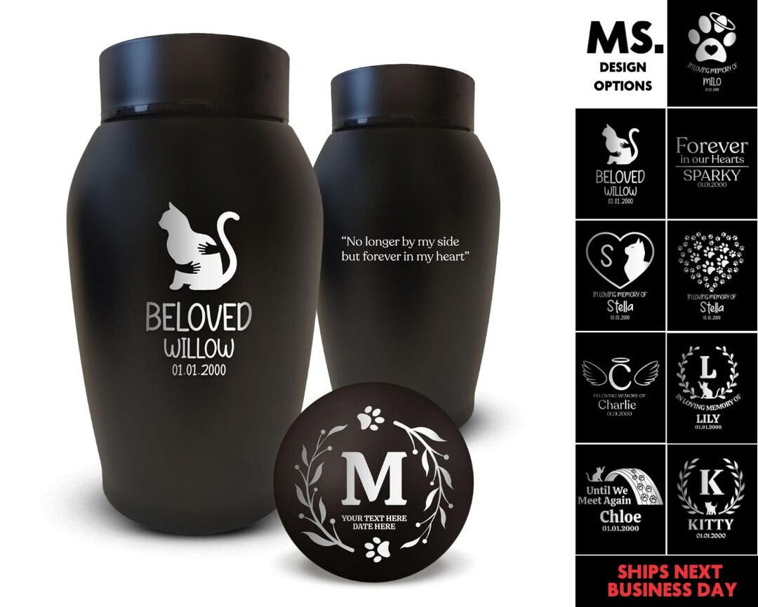 Custom Pet Urn for Cat Ashes Personalized Cat Urn for Pet Memorial ...