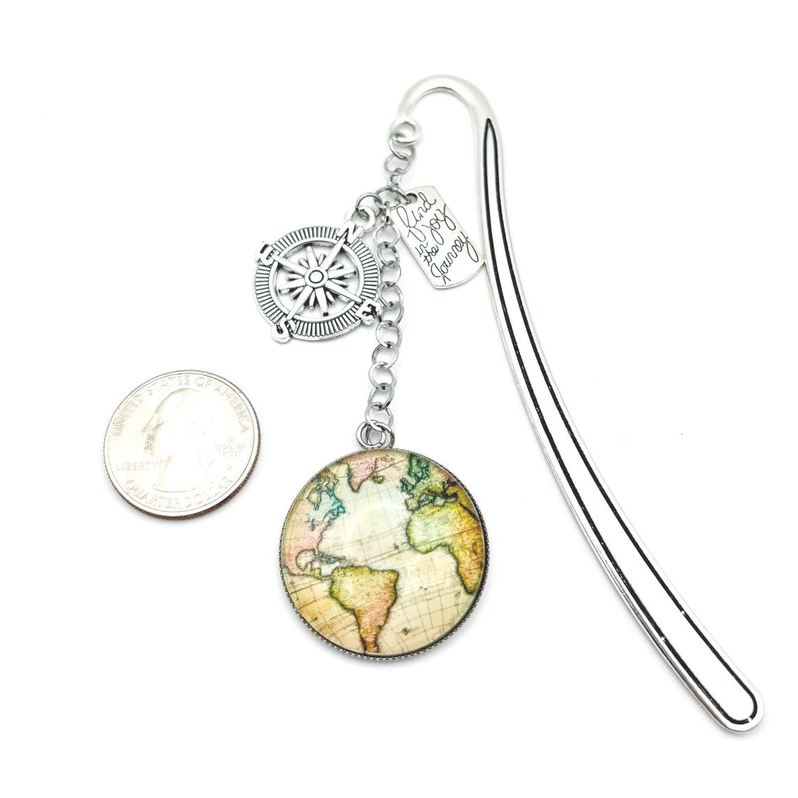 Travel Bookmark, Vintage Map Bookmark, Gift for Traveler, Travel Gift ...