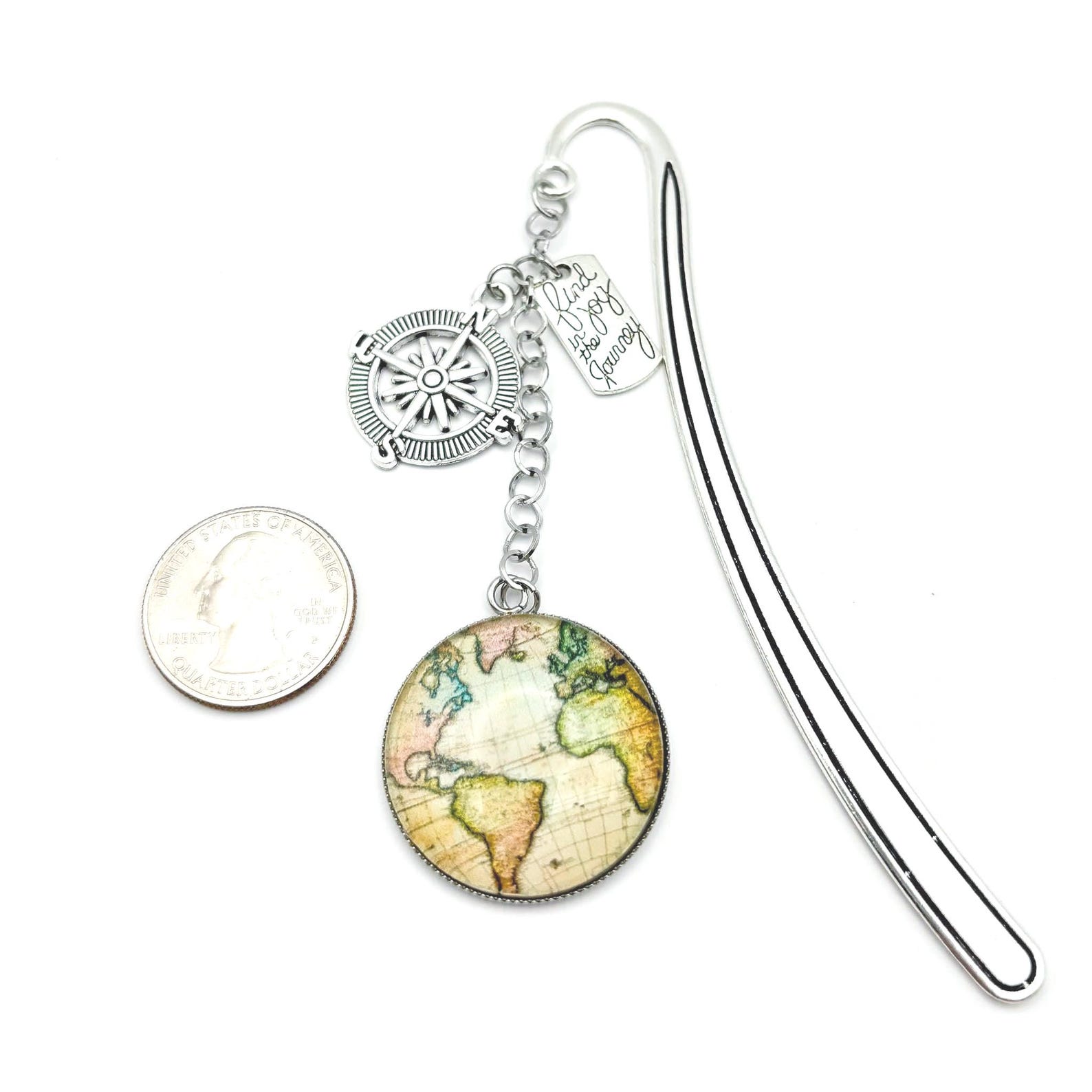 Travel Bookmark, Vintage Map Bookmark, Gift for Traveler, Travel Gift ...