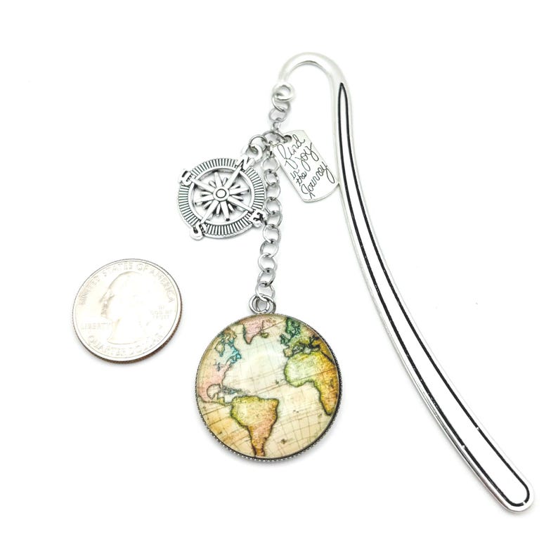 Travel Bookmark, Vintage Map Bookmark, Gift for Traveler, Travel Gift ...