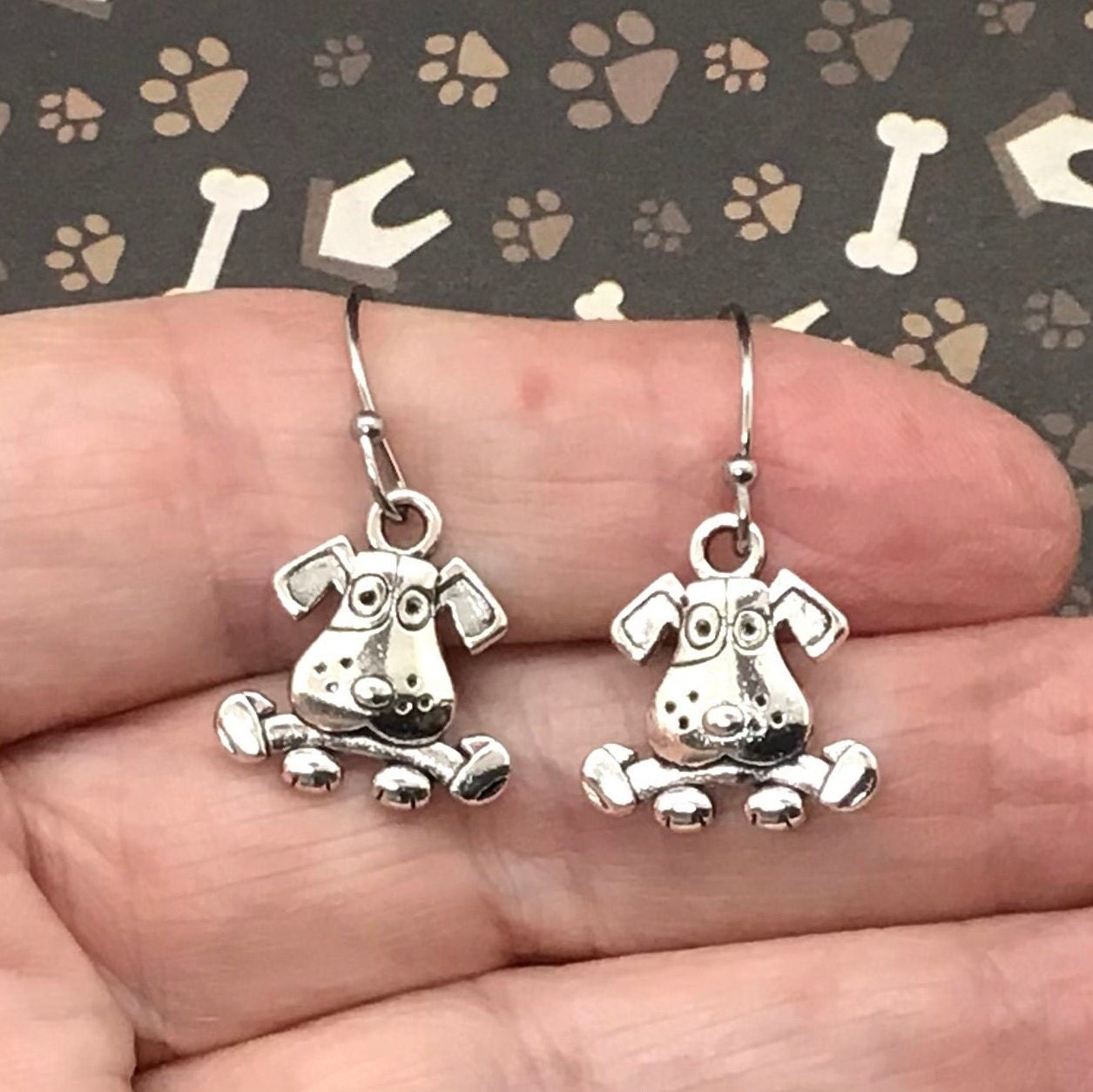 Dog Earrings, Cute Dog Earrings, Puppy Earrings, Fun Dog Earrings, Gift ...