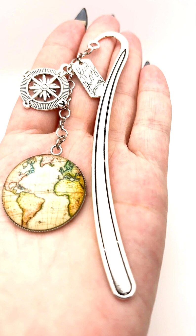 Travel Bookmark, Vintage Map Bookmark, Gift for Traveler, Travel Gift ...