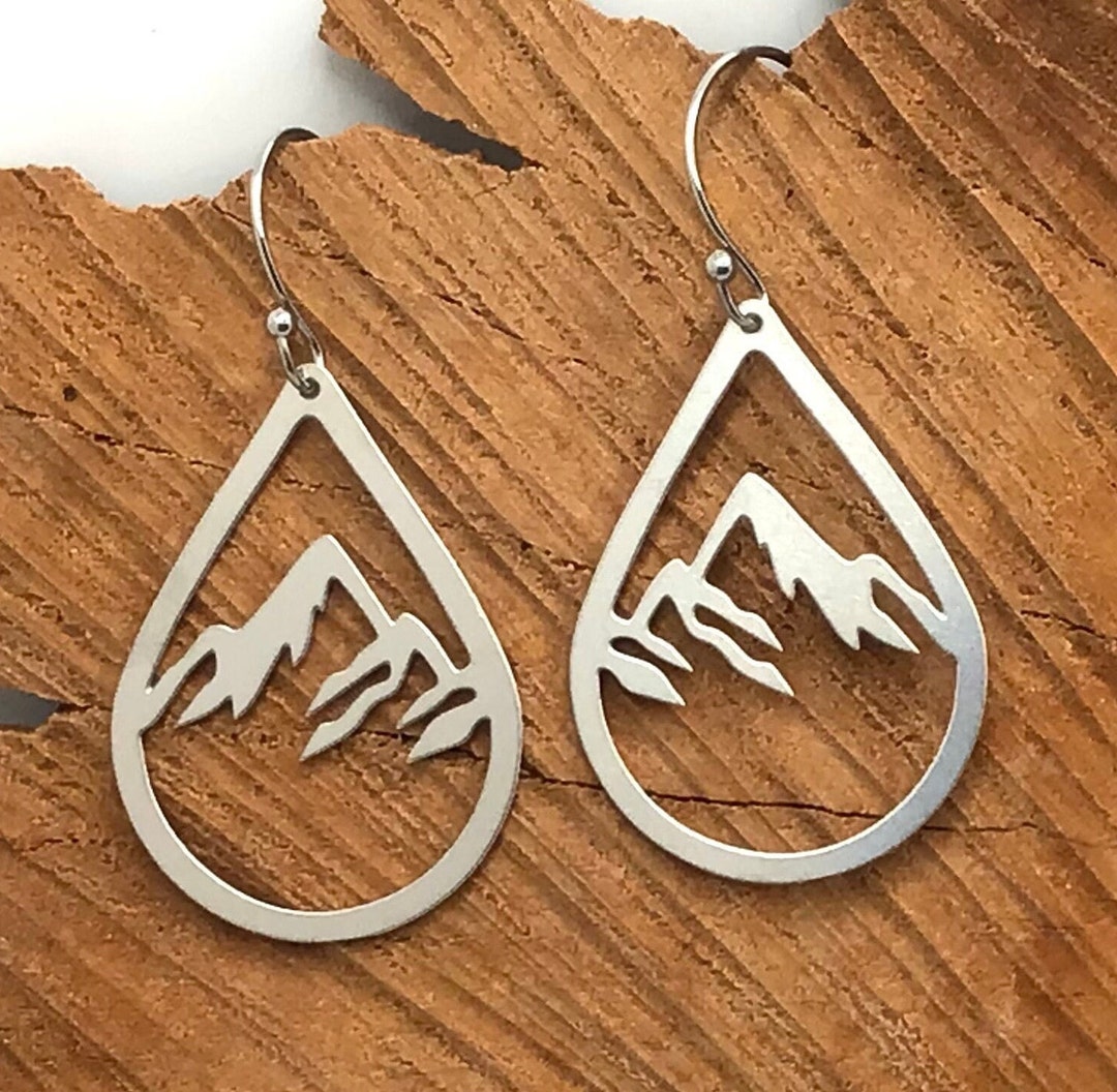 Mountain Earrings, Mountain Jewelry, Nature Earrings, Nature Jewelry ...