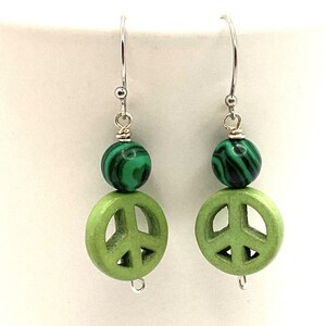 Peace Earrings, Peace Sign Earrings, Peace Jewelry, Peace Sign Jewelry ...
