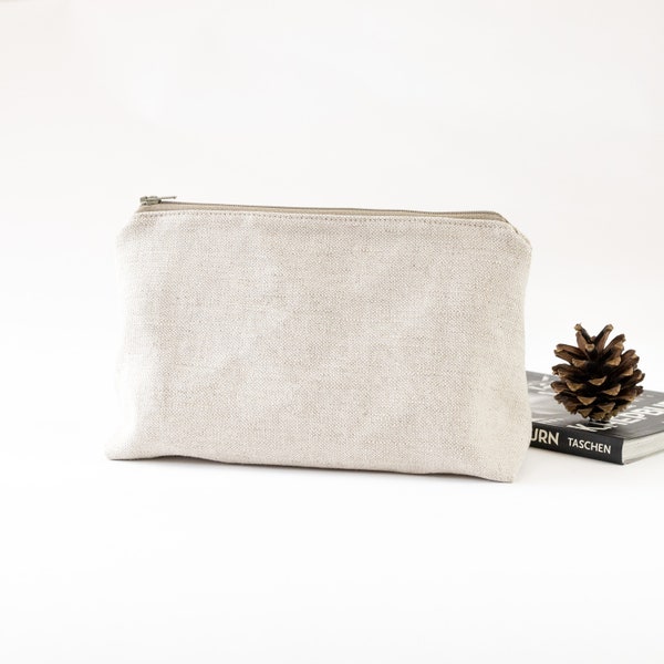 Linen Cosmetic Bag - Etsy