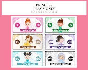 Pretend Money Kids Play Printable - Etsy