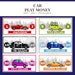 CARS Pretend Money Kids Play Printable Editable - Etsy