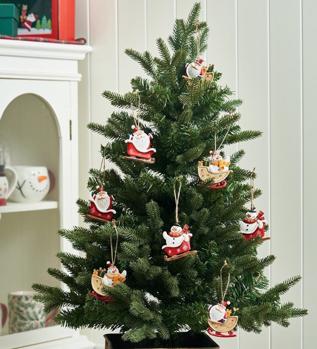 2023 Miniature Christmas Tree Ornaments Set, Christmas Tree Ornaments ...