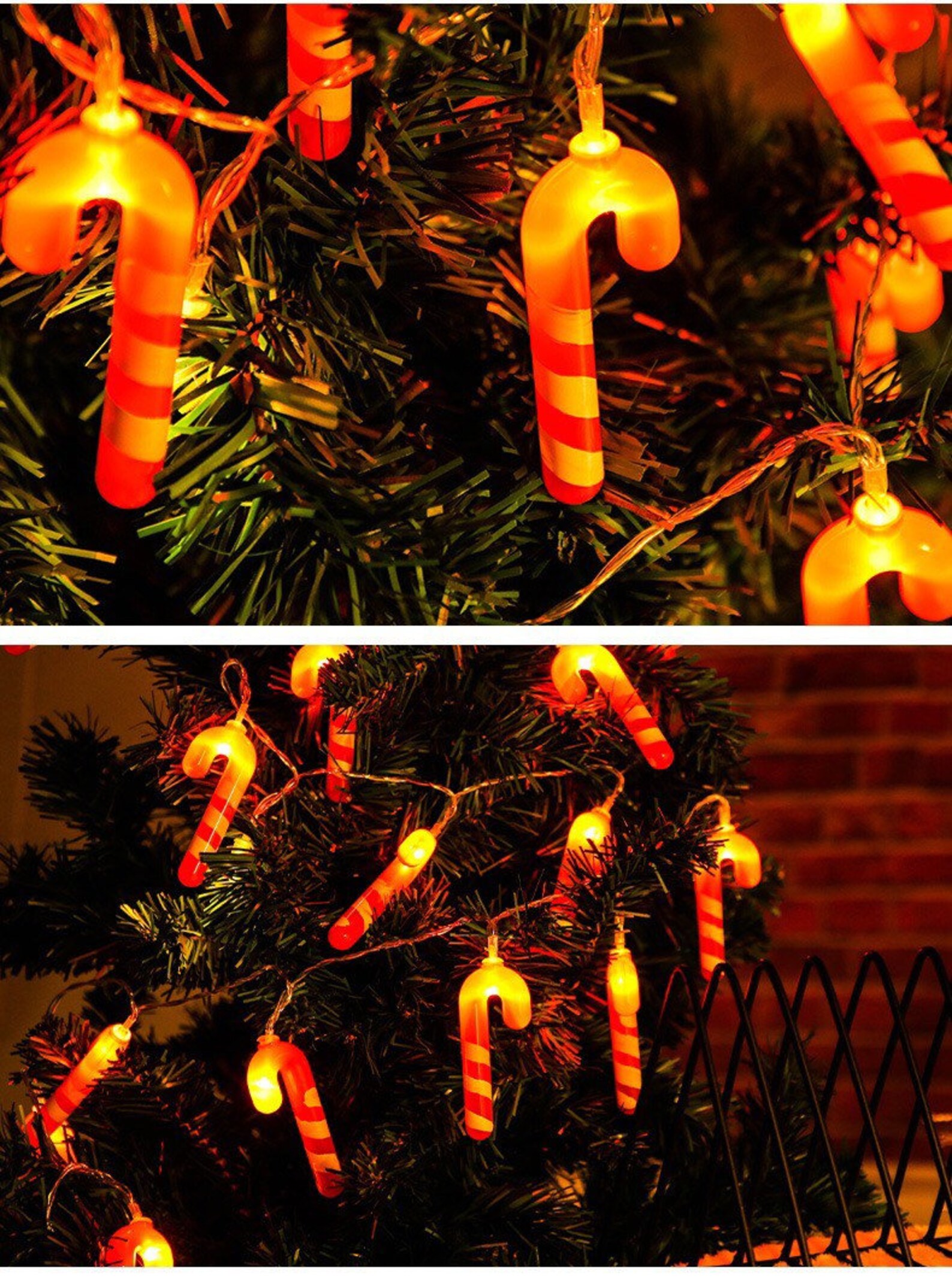 Christmas Fairy String Lights, Candy Cane Led Lights, Christmas Tree ...