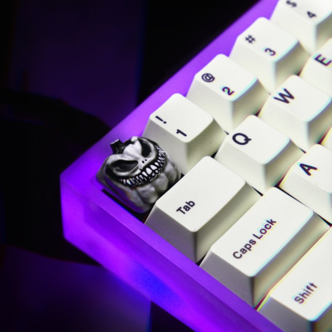Mr Pumpkin "nightmare" Keycap for Mechanical Keyboars, Resin Halloween ...
