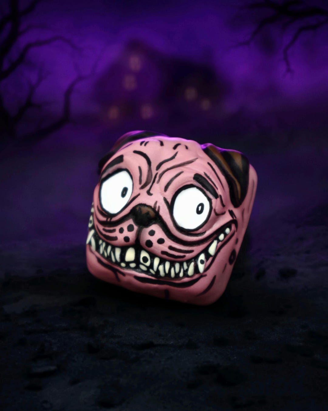 Mr Brutus "courage" Artisan Keycap for Mechanical Keyboars, Resin Pug ...