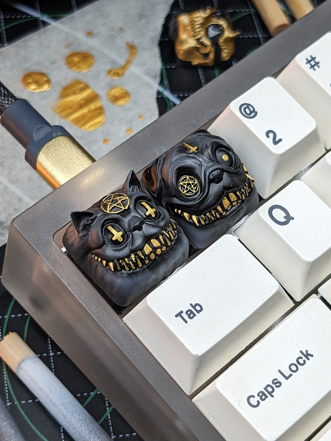 Mr Brutus and Mr Claws "gold Rush" Keycap for Mechanical Keyboards - Etsy