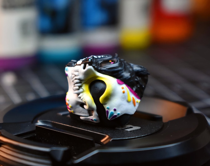 Mr Hunter GMK Mictlán Keycap for Mechanical Keyboars, Resin Wolf Keycap ...