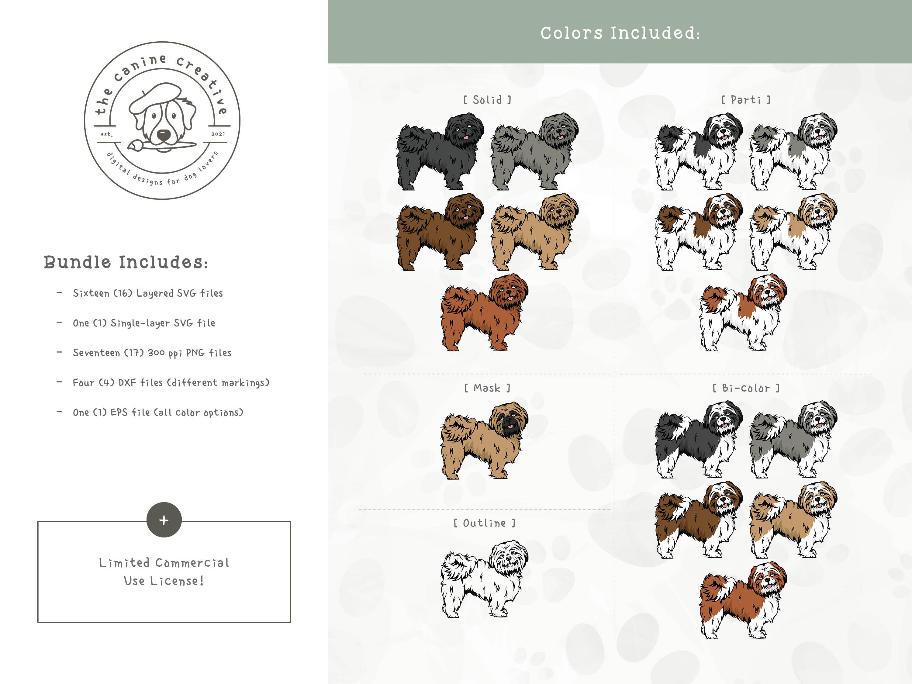 Shih Tzu SVG Shih Tzu Clipart Standing Dog Svg Dog Breed - Etsy