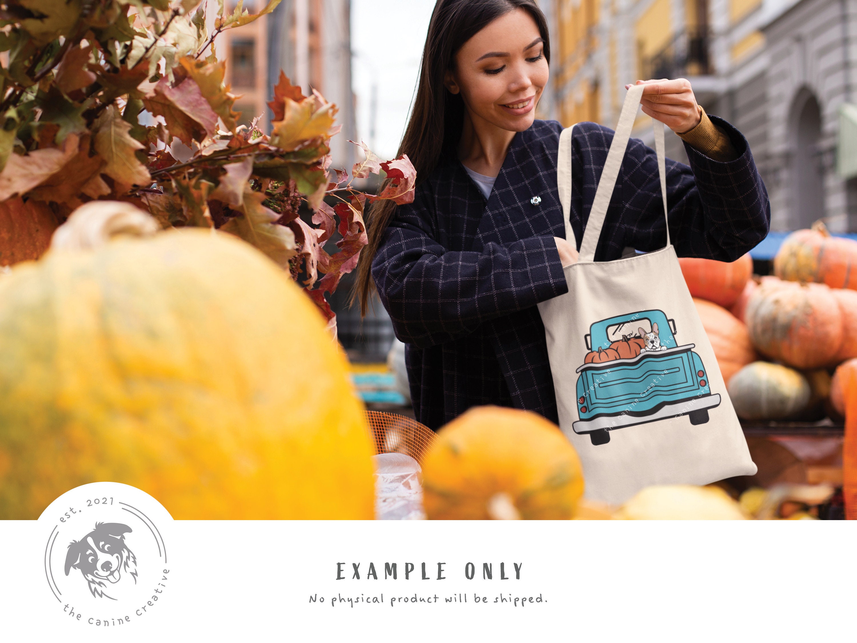 Fall SVG Frenchie SVG French Bull Dog SVG Blue Farm Truck - Etsy