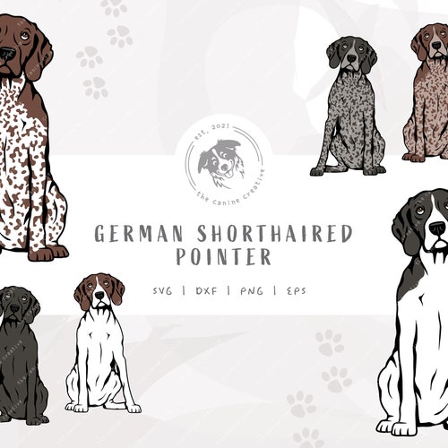 German Shorthaired Pointer SVG Bundle GSP PNG Dog Face - Etsy