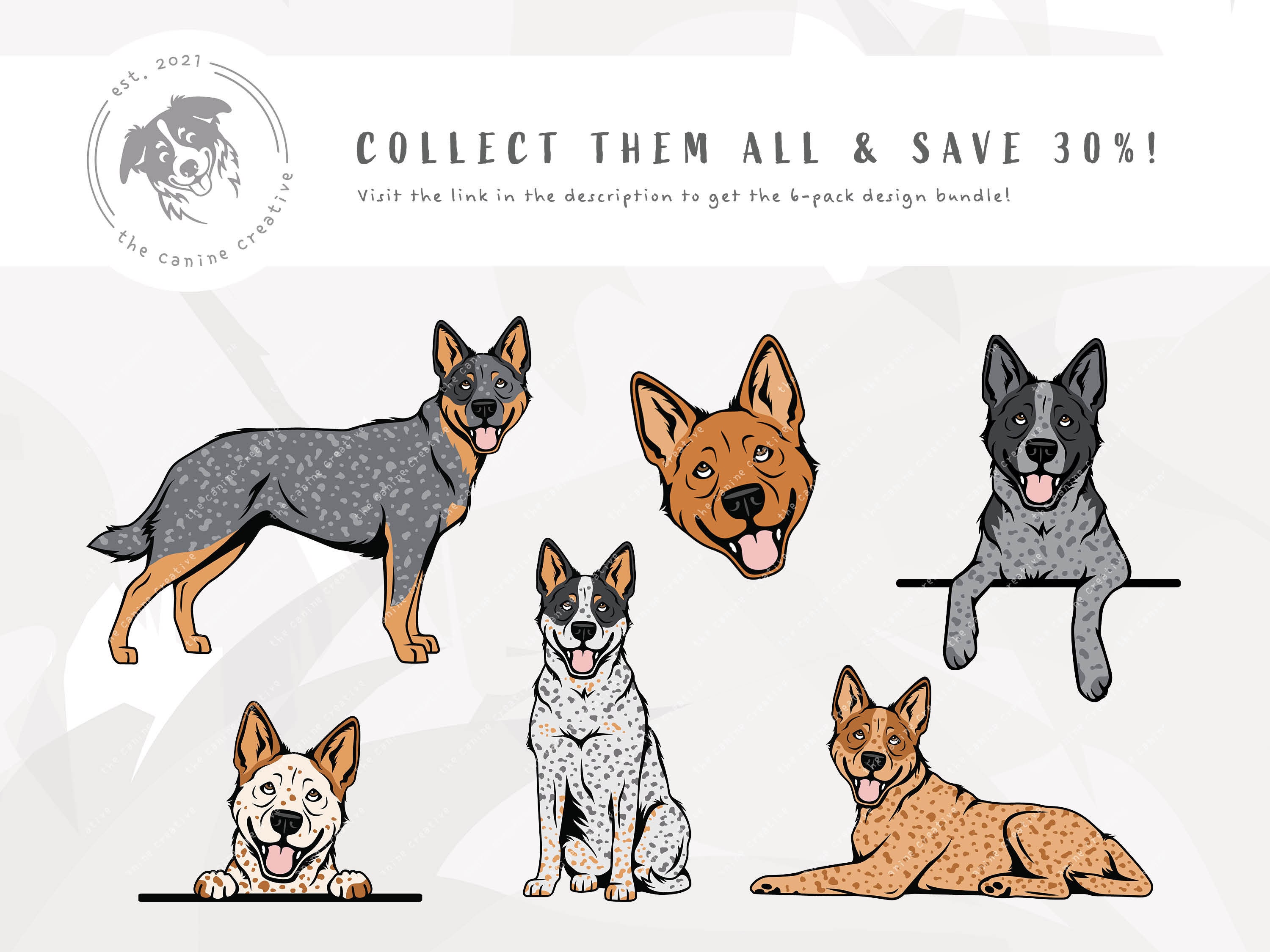 Heeler SVG Peeking Dog SVG 1 Australian Cattle Dog Clip - Etsy Australia