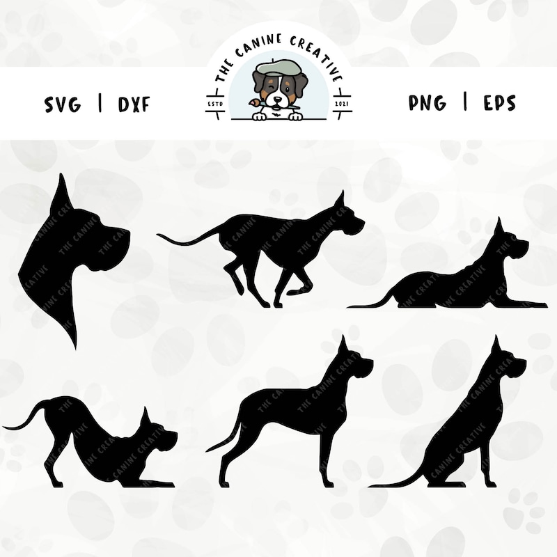 Great Dane Svg - Etsy