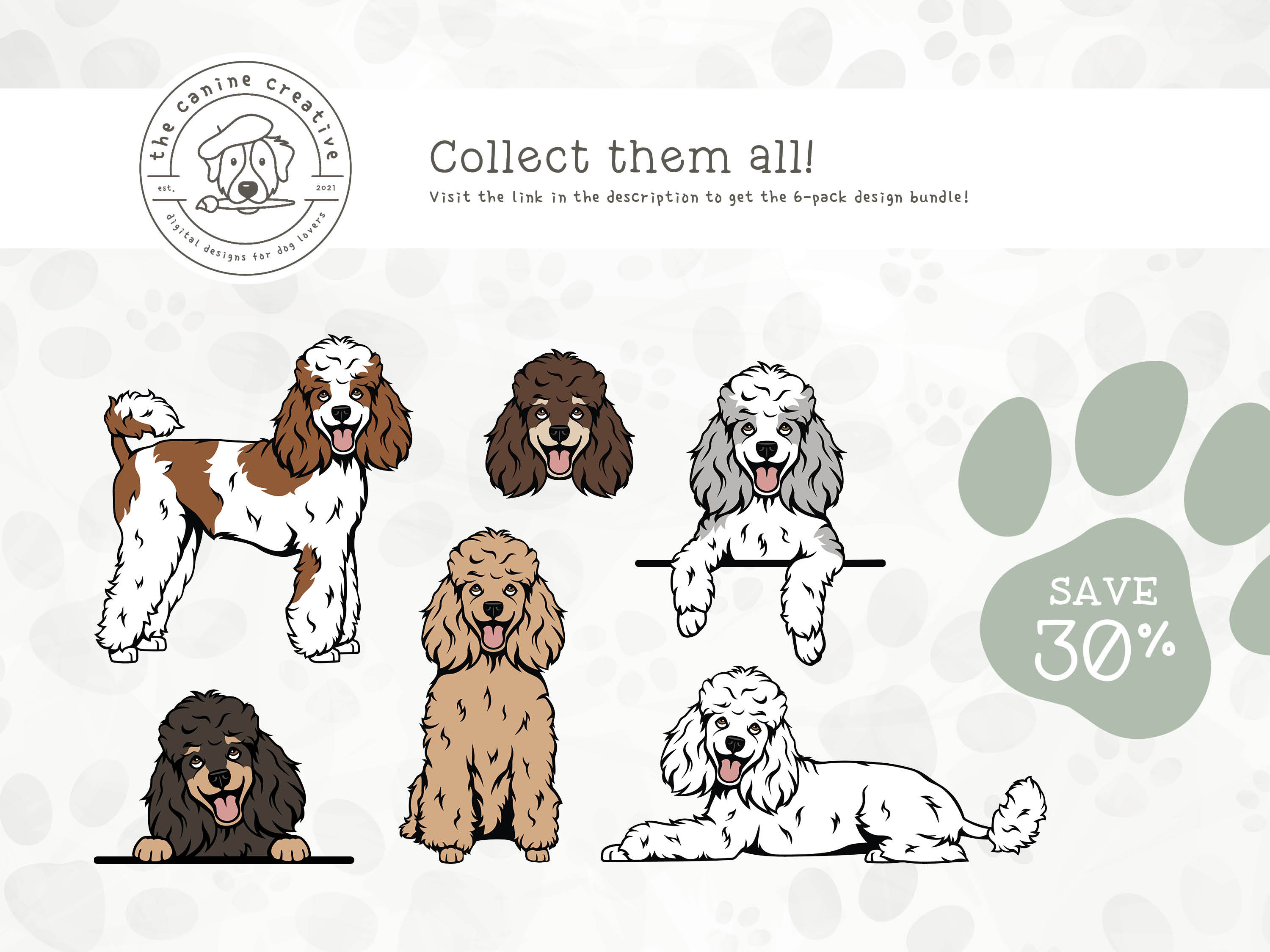 Poodles SVG Dog Face Svg Standard Poodle PNG Toy Poodle - Etsy