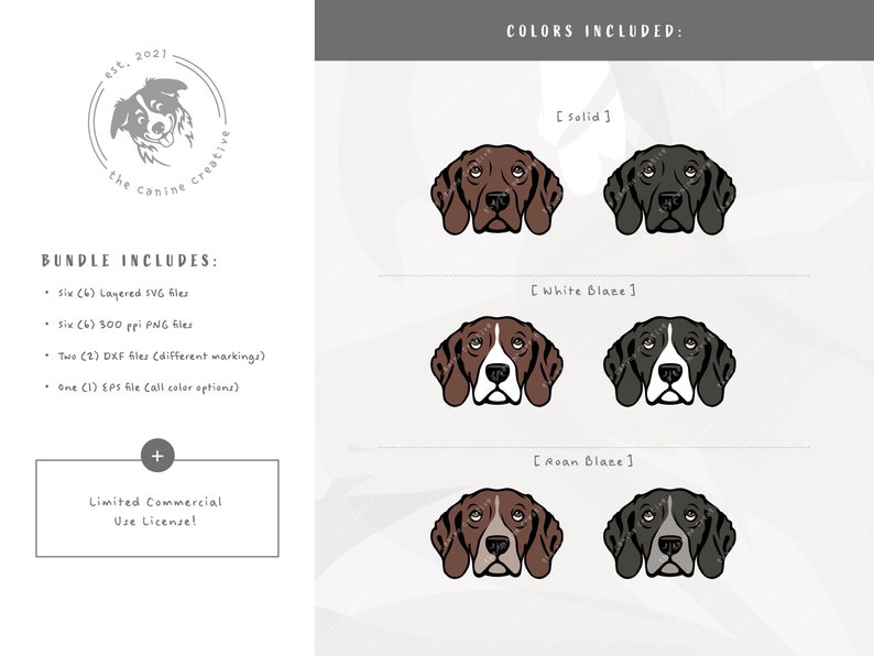 German Shorthaired Pointer SVG GSP SVG Dog Face Svg German - Etsy