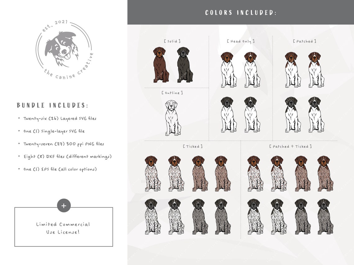 German Wirehaired Pointer SVG, GWP SVG, Sitting Dog Svg, German Wire ...