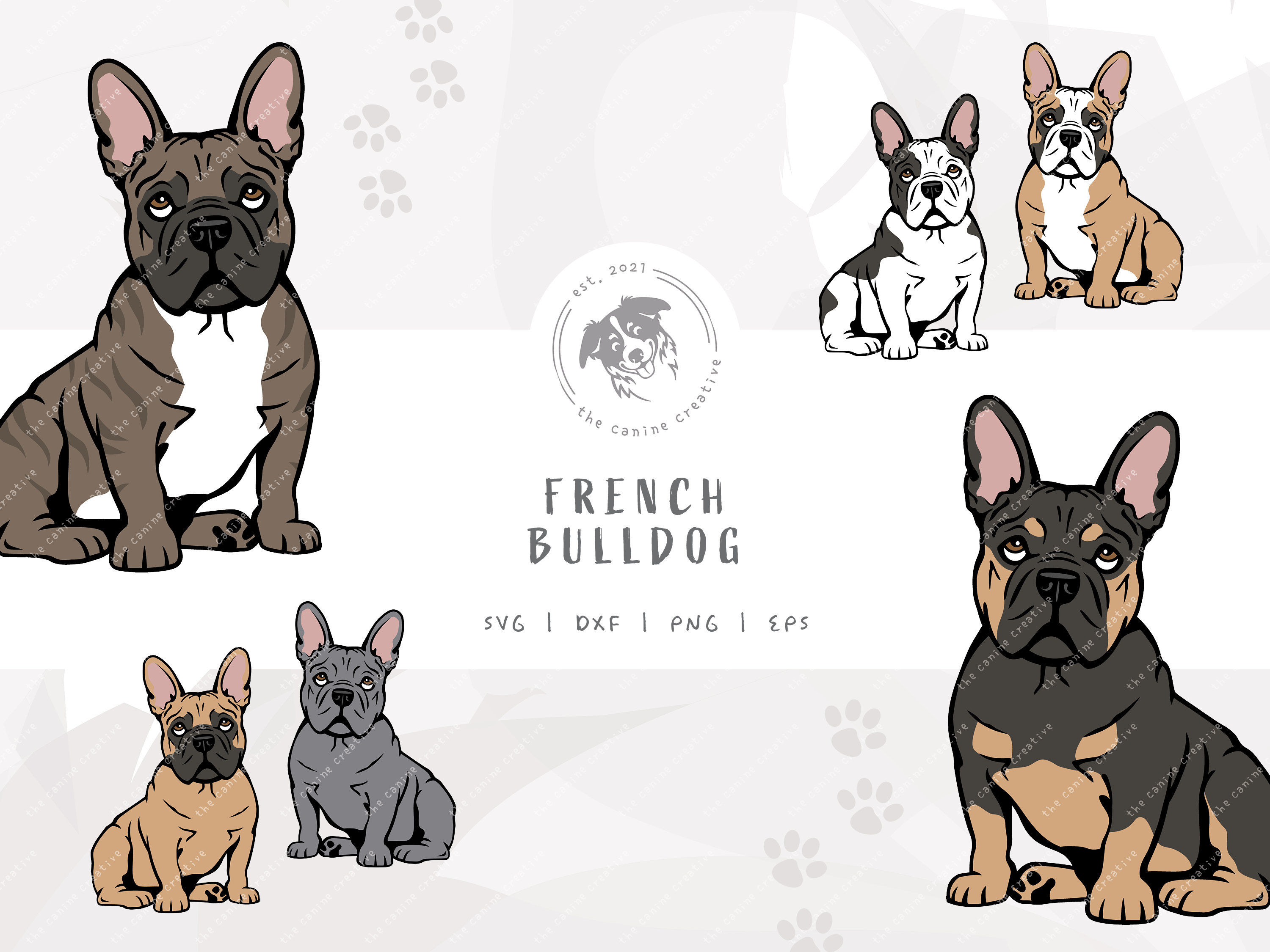 French Bull Dog SVG French Bulldog SVG Frenchie SVG Sitting - Etsy