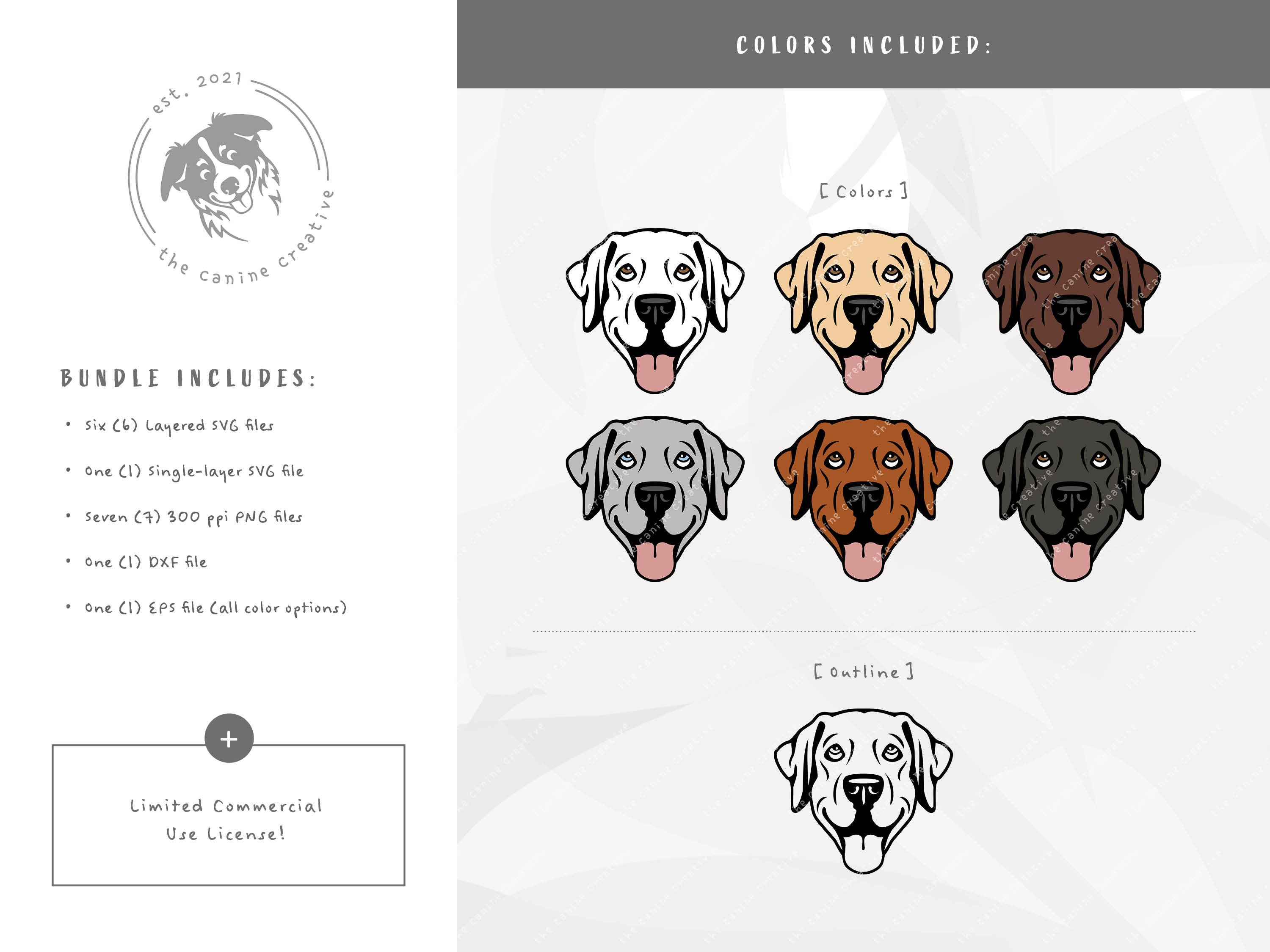 Lab Face SVG Labrador SVG Yellow Lab Dog Vector Black - Etsy