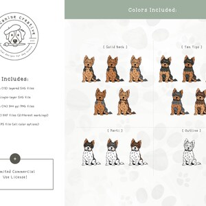 Yorkshire Terriers Clip Art, Yorkie SVG, Biewer Terrier PNG, Undocked ...