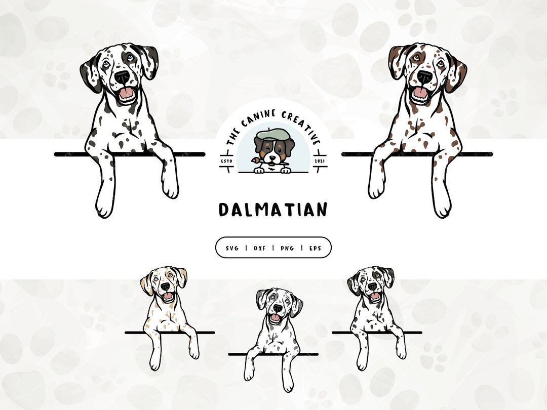 Dalmatians SVG, Dalmation PNG, Dalmatian Clipart, Peeking Dog ...