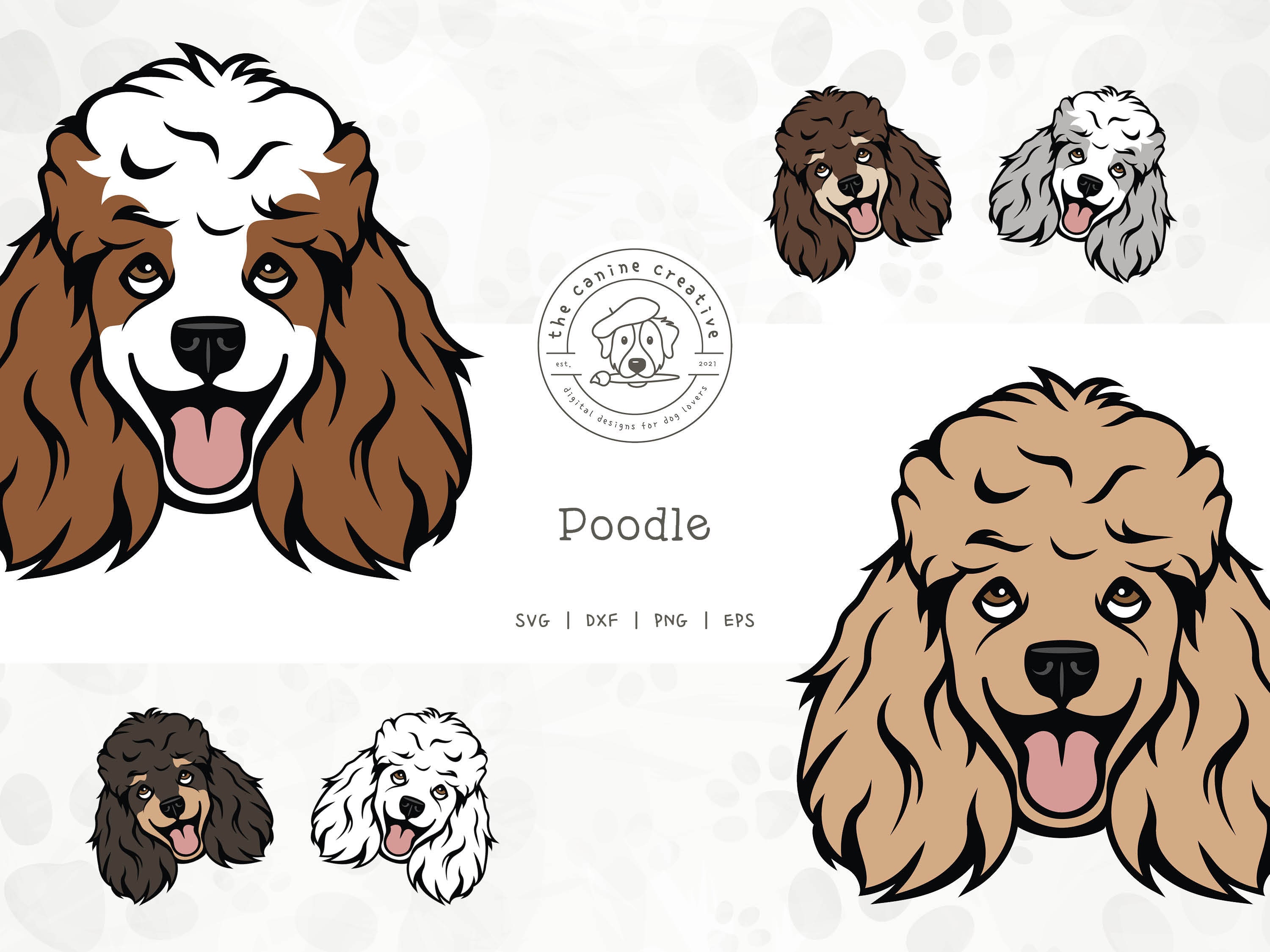 Poodles SVG Dog Face Svg Standard Poodle PNG Toy Poodle - Etsy Australia