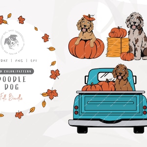 Fall SVG Bundle, Doodle SVG, Doodle Dog Clipart, Pumpkin Png, Hay Bale ...