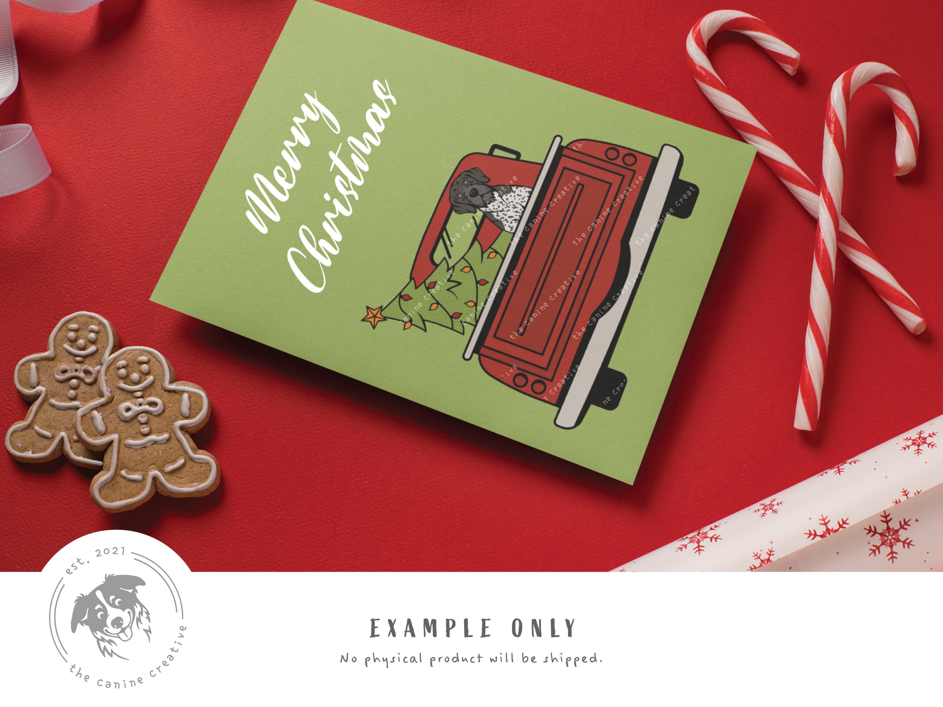 German Wirehaired Pointer SVG, GWP Christmas SVG, Red Vintage Truck Png ...