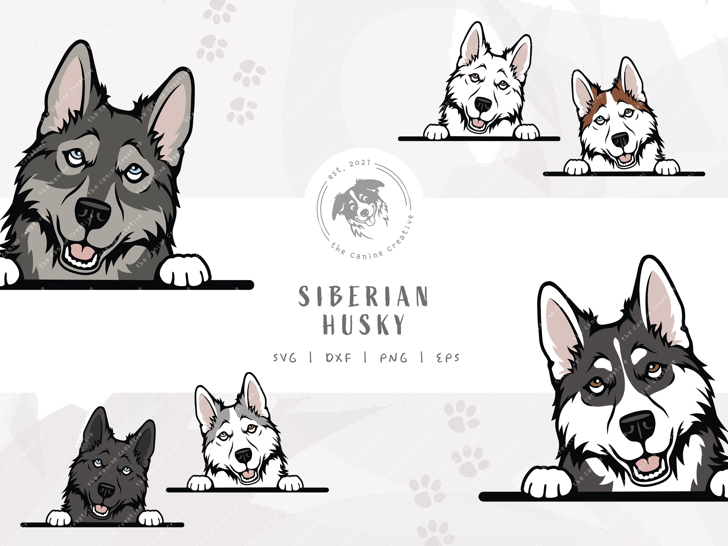 Siberian Husky SVG, Peeking Dog SVG #1, Husky SVG Layered, Puppy Png ...
