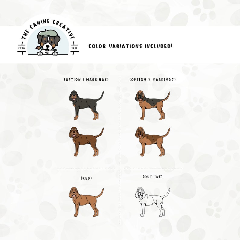 Bloodhound SVG Bundle | Hound Dog Clipart PNG | Cute Puppy Design ...