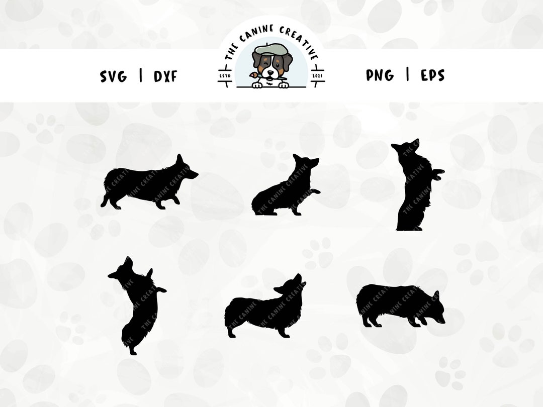 Corgi Dog SVG, Pembroke Welsh Corgi, Dog Breed Silhouette PNG, Walking ...