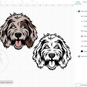 Doodle SVG, Dog Face SVG, Merle Aussiedoodle Png, Layered Goldendoodle ...