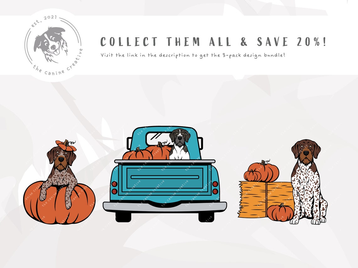 German Wirehaired Pointer SVG GWP SVG Pumpkin Dog Png Dog - Etsy